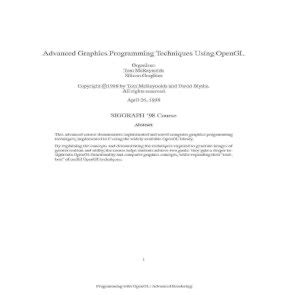Advanced Graphics Programming Techniques Using OpenGL P1