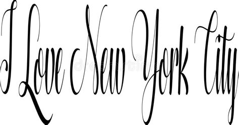 I Love New York City Text Sign Illustration Stock Vector Illustration Of Logotype Typography