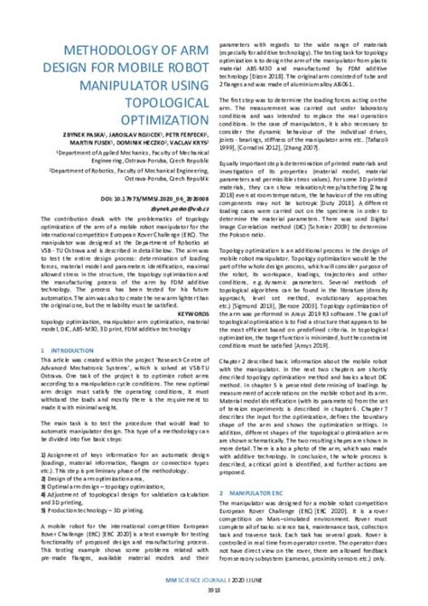 methodology of arm design for mobile robot manipulator using