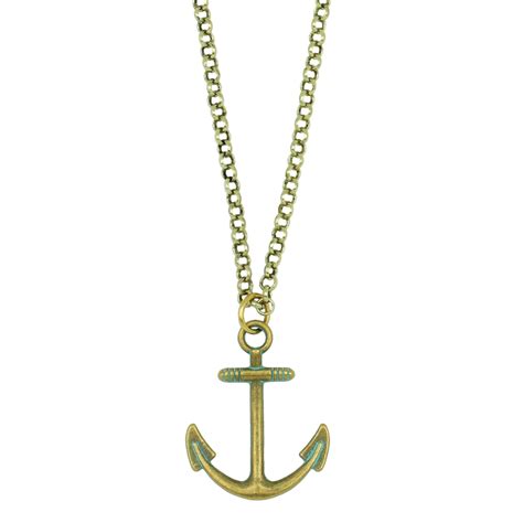 Brass Anchor Necklace Born Products Born Products