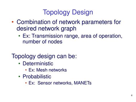 Ppt Connectivity Properties For Topology Design In Sparse Wireless Multi Hop Networks