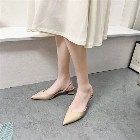 Туфли Женский размер 43 Толстый каблук слингбэки Без застёжки Низкая модель купить C доставкой