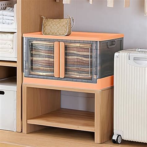 Tickjoy Stackable Storage Bins With Lids 19 Gal 1 Pack Foldable Storage Boxes