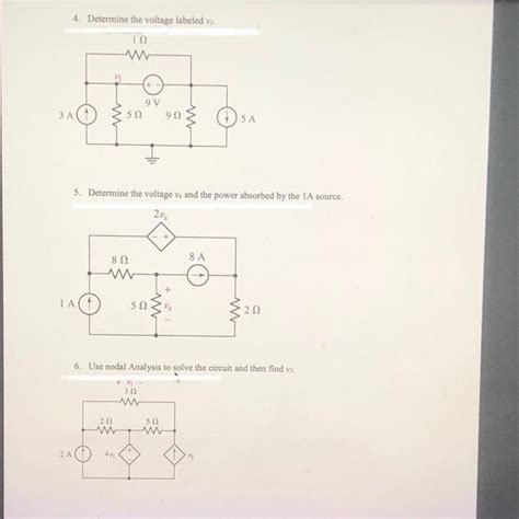 Solved Determine The Voltage Labeled V Determine The Chegg Com