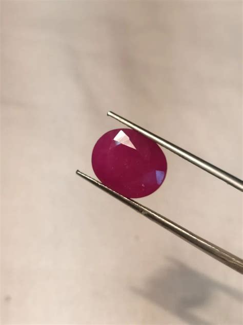 Red Oval Natural Unheat African Ruby Manik Astrology Stone 805 Ct At