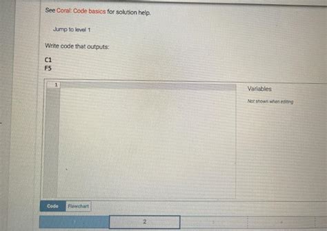 solved see coral code basics for solution help jump to
