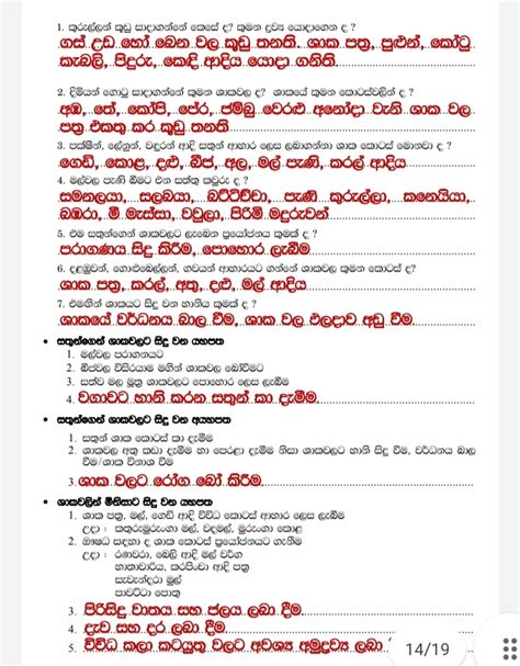 Resakya Educational Group 4 ශ්‍රේණිය පරිසරය පැලෑටි සහ ගස්වැල් 3 ඒකකය