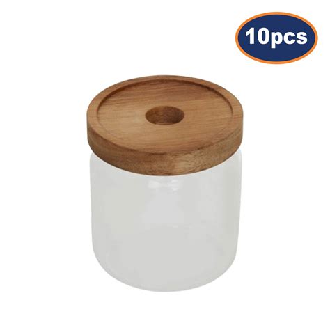 Pack Of 10 Freska 500ml Clear Glass Kitchen Food Storage Jar