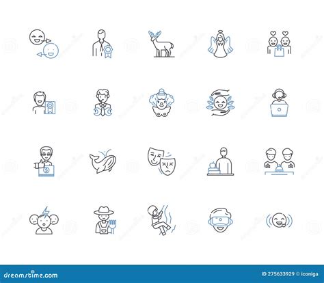 Workforce Management Line Icons Collection Productivity Schedule Employees Optimization