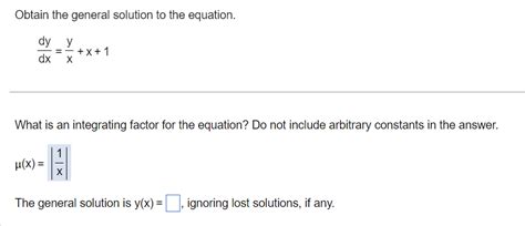 Solved Obtain The General Solution To The Chegg Com