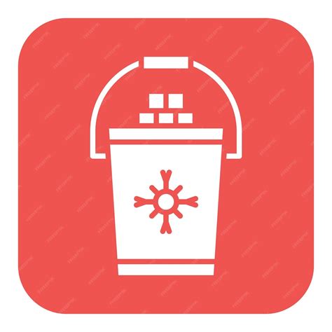 Premium Vector Ice Bucket Vector Illustration