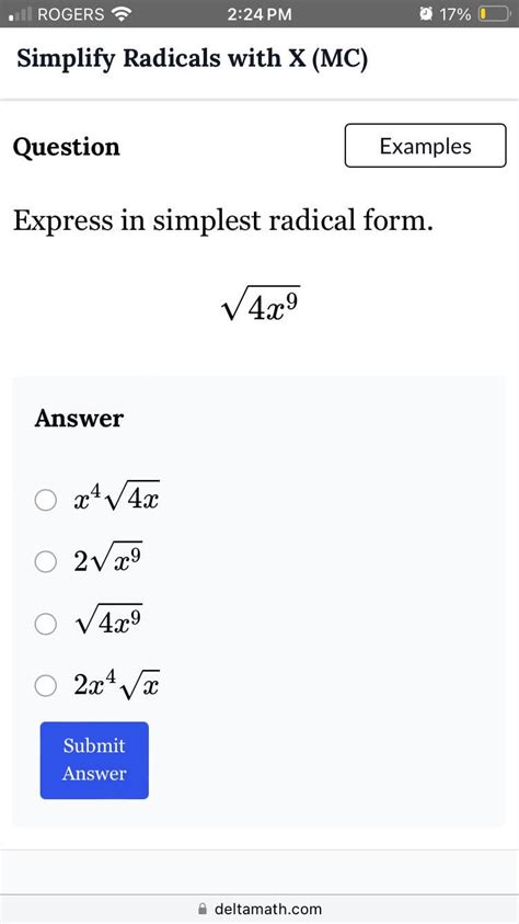 Simplified Radical Form Radicals