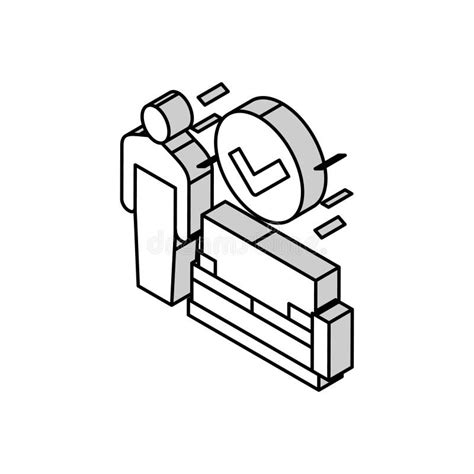 Remove Couch Isometric Icon Vector Illustration Stock Vector