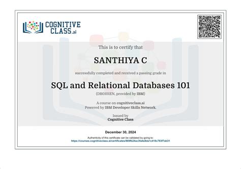 I Am Thrilled To Share That I Have Successfully Completed The Sql And