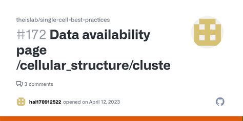Data Availability Page Cellularstructureclusteringhtml · Issue 172