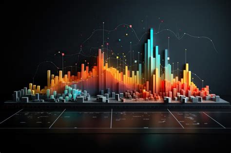 Premium AI Image D Bar Graph Big Stock Financial Data Visualization Analysis Chart