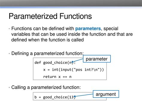 Ppt Lecture 6 Parameterized Functions Powerpoint Presentation Free
