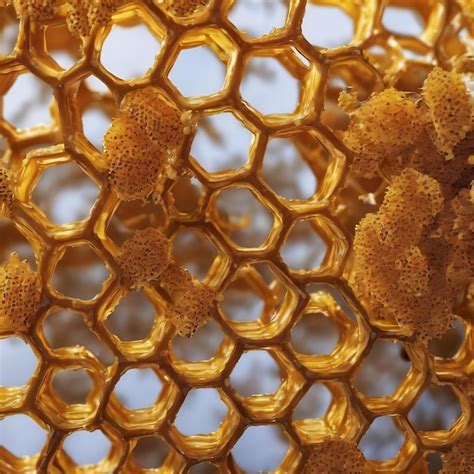 Premium Ai Image Abstract Hexagon Structure Is Honeycomb From Bee