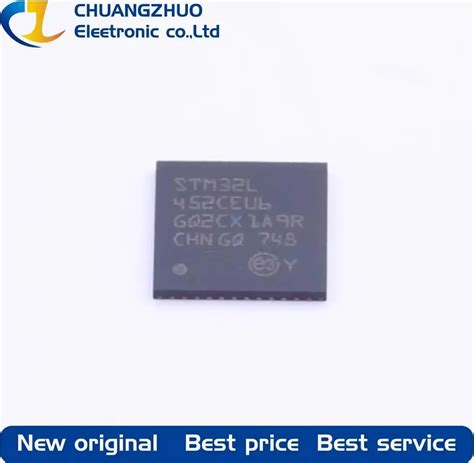 1pcs new original stm32l452ceu6 512kb arm cortex m4 160kb 80mhz flash 38 qfn 48 ep 7x7