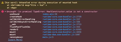 Not Working With Vue3 And Vite3 · Issue 27 · Vueusesound · Github