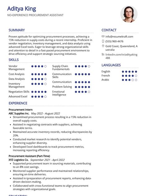 12 Fresher Procurement Assistant Resume Examples In 2025 Resumekraft