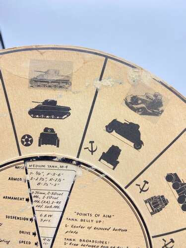 Ww2 United States Printing Office 1942 Identification Of Tanks Wheel