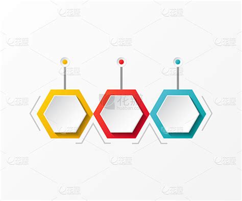 空多彩的时间轴 业务信息图模板向量