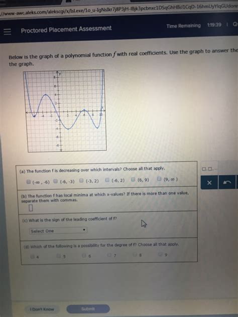 solved below is the graph of a polynomial function f with