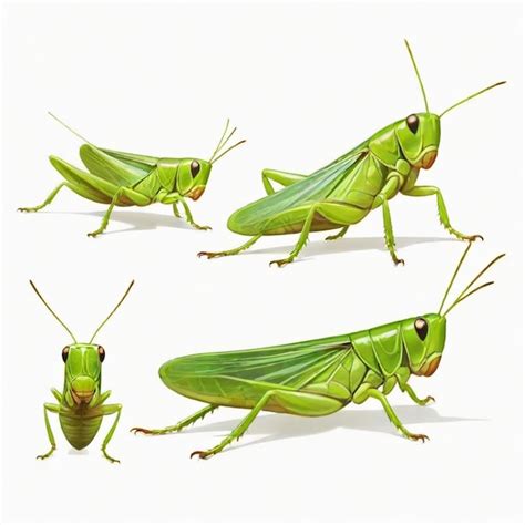 A Grasshopper Is Sitting On A White Background With The Words