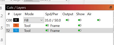blue tool layer has power and line fill options lightburn software