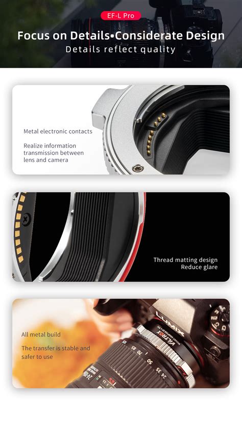 Viltrox Ef L Pro Mount Adapter For Ef Ef S Lens Leica Panasonic Sigma