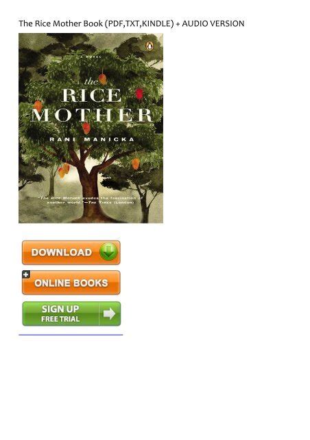 E Book Download The Rice Mother By Rani Manicka Txt Pdf Epub