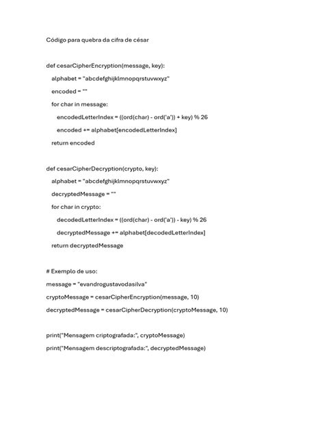 cifra de césar pdf