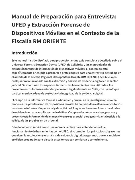 Qué Es Ufed Y Su Uso Forense Pdf Archivo De Computadora