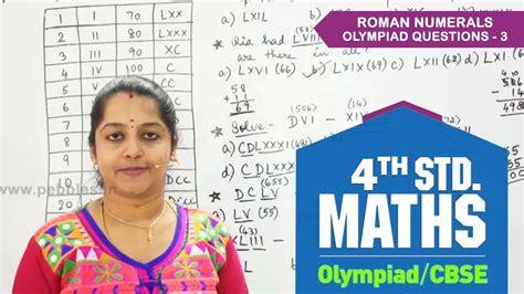4th Std Maths Olympiad Roman Numerals Olympiad Questions 3 Olympiad Mathematics Youtube