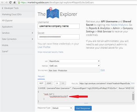 using the adobe analytics api for report suite configuration