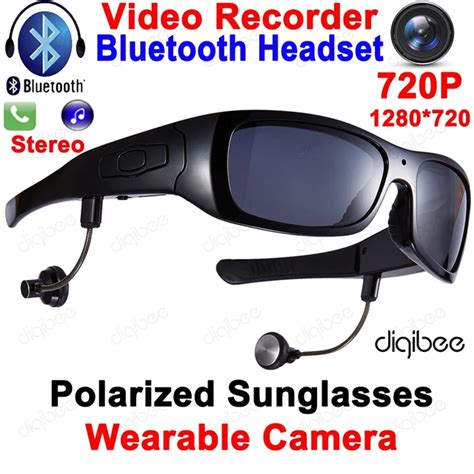 Cool Smart Polarized Sunglasses Bluetooth Headset With Microphone Glasses Camera Hd 720p Digital