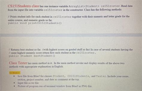 Solved Arraylist Input File Design Program To Read 7 Rows