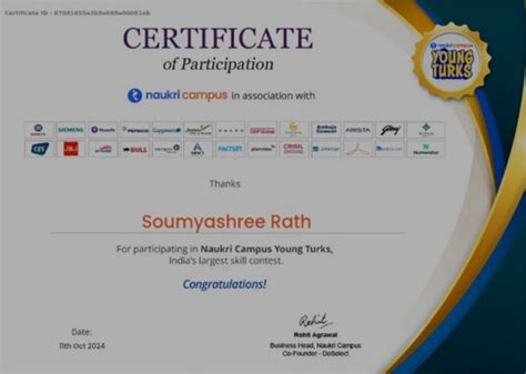 Soumyashree Rath On Linkedin Naukricampusyoungturks Skillcontest Quizchallenge