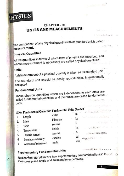 SOLUTION Plus Two Physics Chapter Units And Measurements Simple Notes And Formulas Studypool