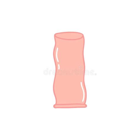 Female Condom Doodle Icon Vector Illustration Stock Illustration