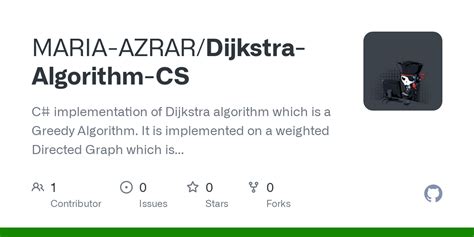 Github Maria Azrardijkstra Algorithm Cs C Implementation Of