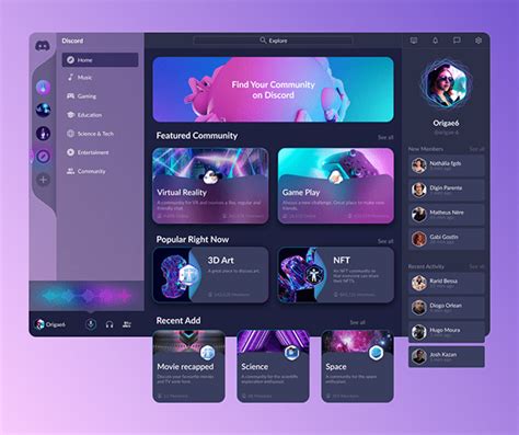Ui Discord Redesign Concept On Behance