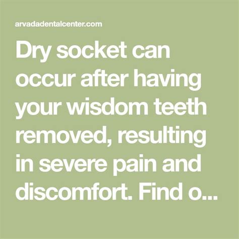 Preventing Dry Socket After Wisdom Teeth Removal