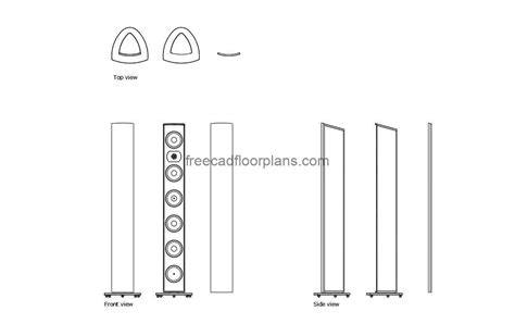 Tower Speaker Free Cad Drawings