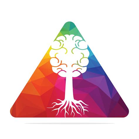 Brain Tree Roots Concept Design Tree Growing In The Shape Of A Human Brain 11514808 Vector Art