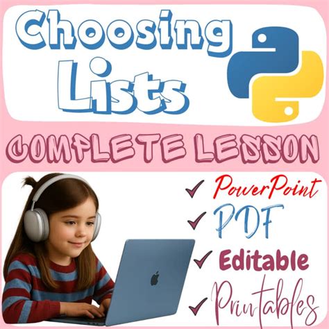 Choosing Lists In Python Programming Complete Coding Lesson By Codehive Diy