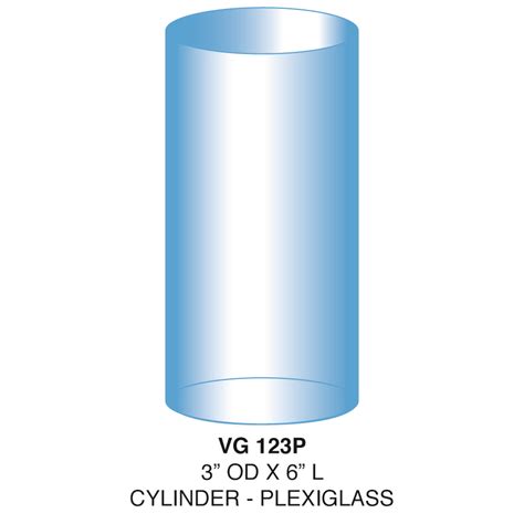 Cylinder Plexiglass 3 Od X 6 L Vics 66