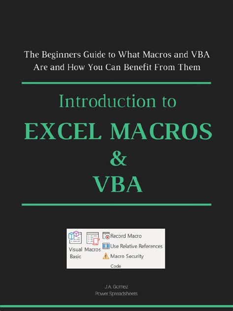 01 Introduction To Excel Macros And Vba Ja Gomez Pdf