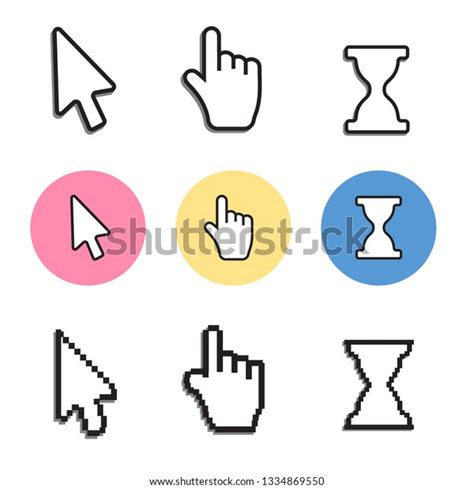 Pixel Cursors Icons Mouse Computer Cursor Stock Illustration Shutterstock